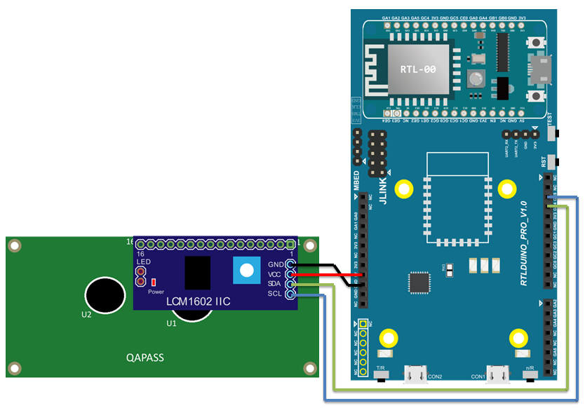 Ameba Arduino Rtl8195am Rtl8710af I2c Display Data On Lcd Screen Realtek Iotwi Fi Mcu