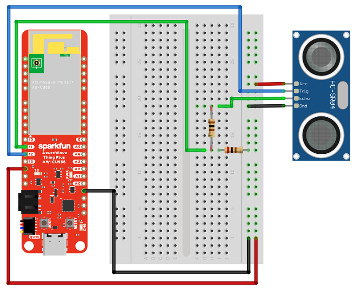 Gpio Measure Distance By Ultrasound Module Realtek Iotwi Fi Mcu Solutions