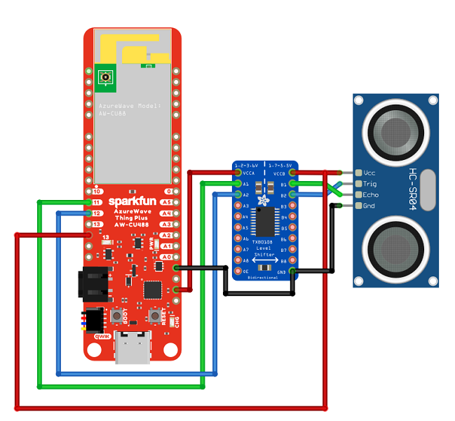 Gpio Measure Distance By Ultrasound Module Realtek Iotwi Fi Mcu Solutions