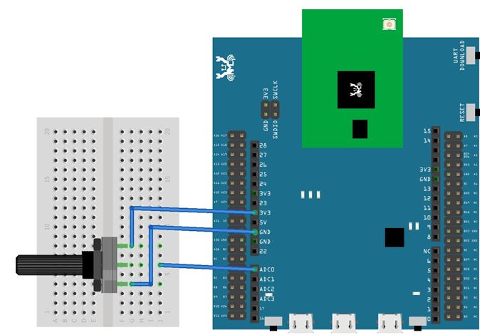 Ameba Micropython Rtl8722csm Rtl8722dm Adc Adc Read Potentiometer Realtek Iotwi Fi Mcu