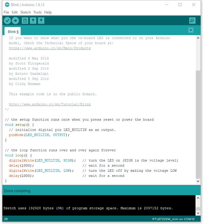Ameba ARDUINO: Getting Started with RTL8722DM MINI – Realtek IoT/Wi-Fi ...